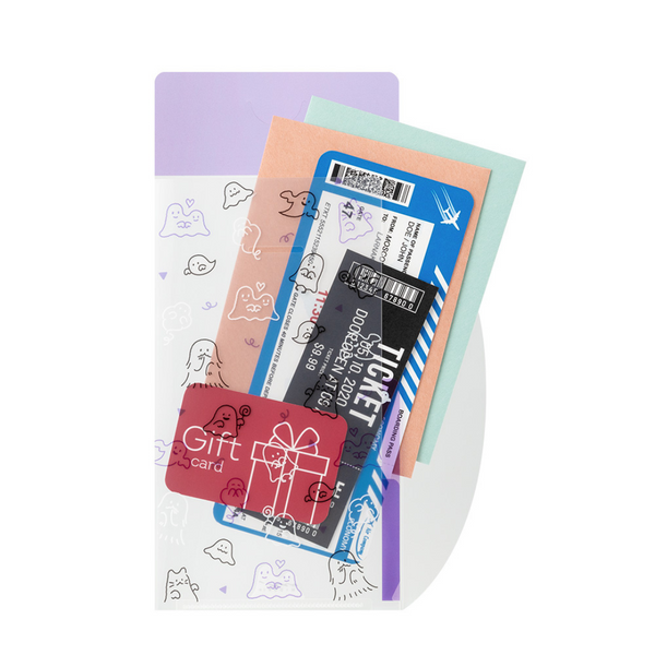 MD 3 Pockets Clear Folder A5 Slim + Flap Ghost – WRITER Stationery Store