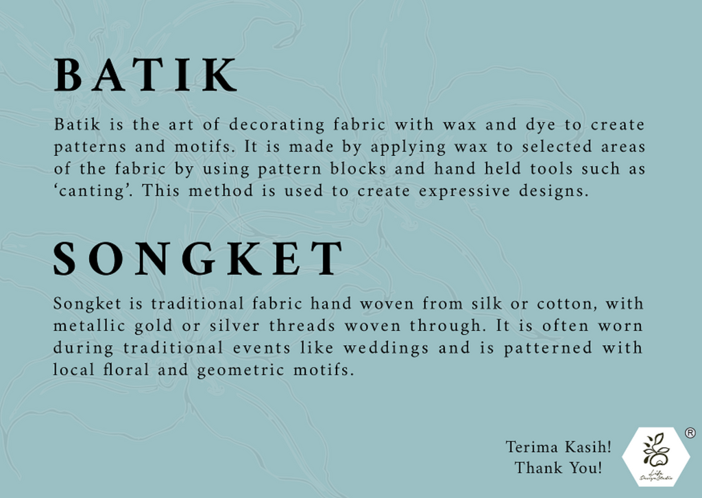 LIFE DESIGN STUDIO Batik & Songket Cards Melati – WRITER Stationery Store