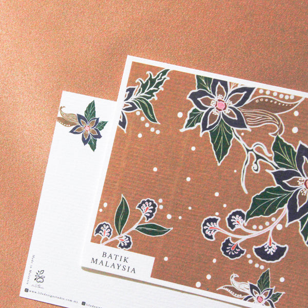 LIFE DESIGN STUDIO Batik & Songket Cards Maya – WRITER Stationery Store