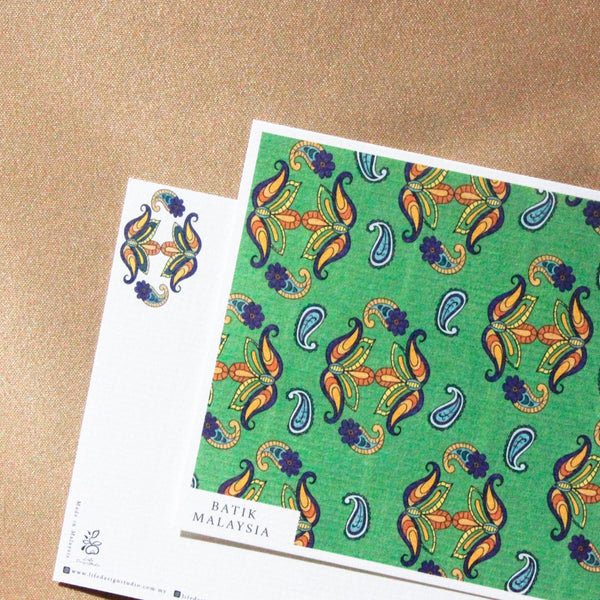 LIFE DESIGN STUDIO Batik & Songket Cards Mekar – WRITER Stationery Store