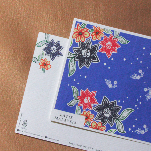 LIFE DESIGN STUDIO Batik & Songket Cards Mawar – WRITER Stationery Store