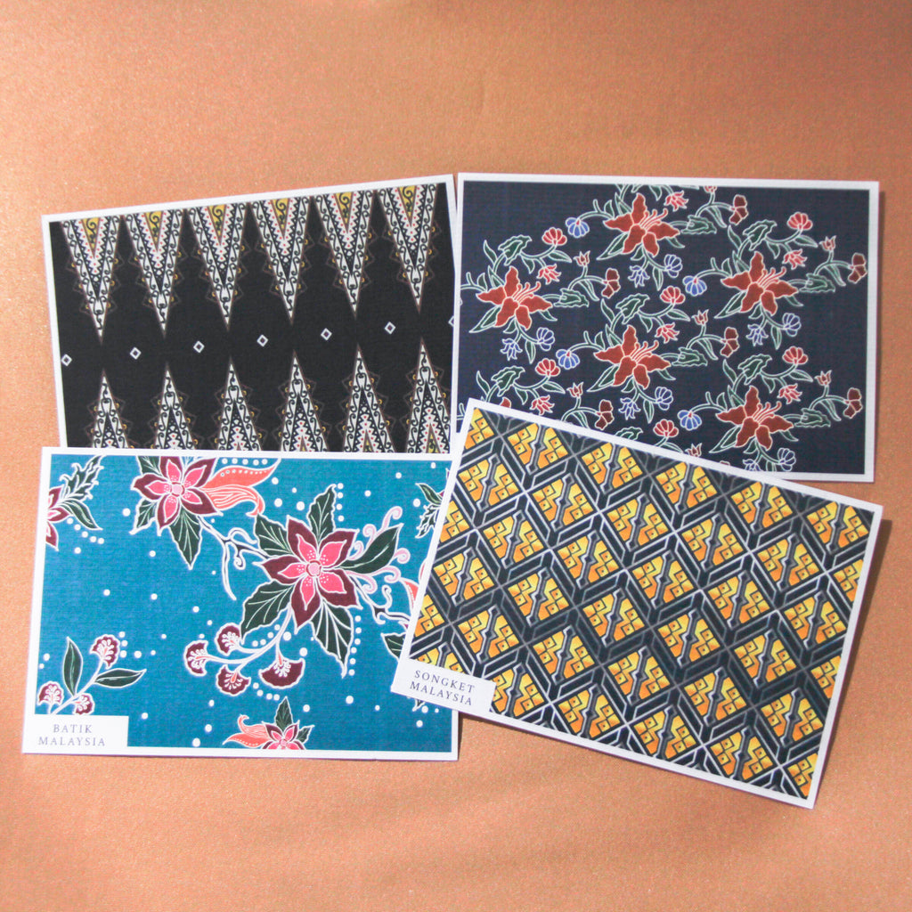 LIFE DESIGN STUDIO Batik & Songket Cards Cempaka – WRITER Stationery Store