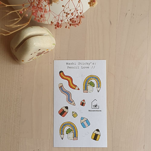 ELSIEWITHLOVE Pocket Stickers Pencil Love – WRITER Stationery Store