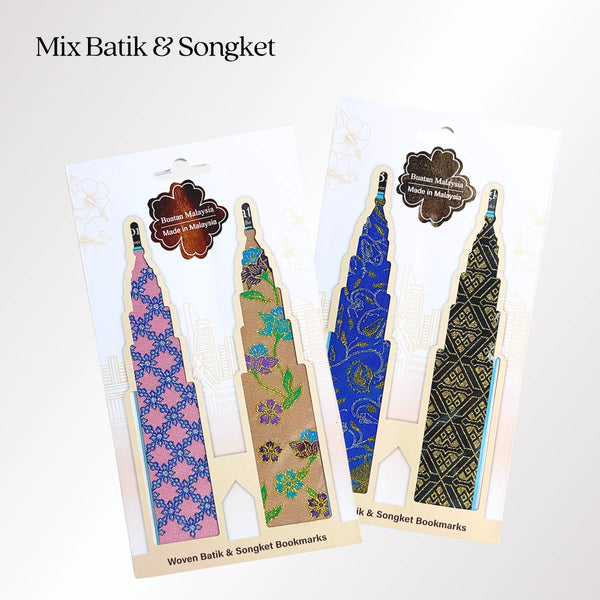 LDS Mix Batik & Songket Bookmark Duo : Assorted – WRITER Stationery Store