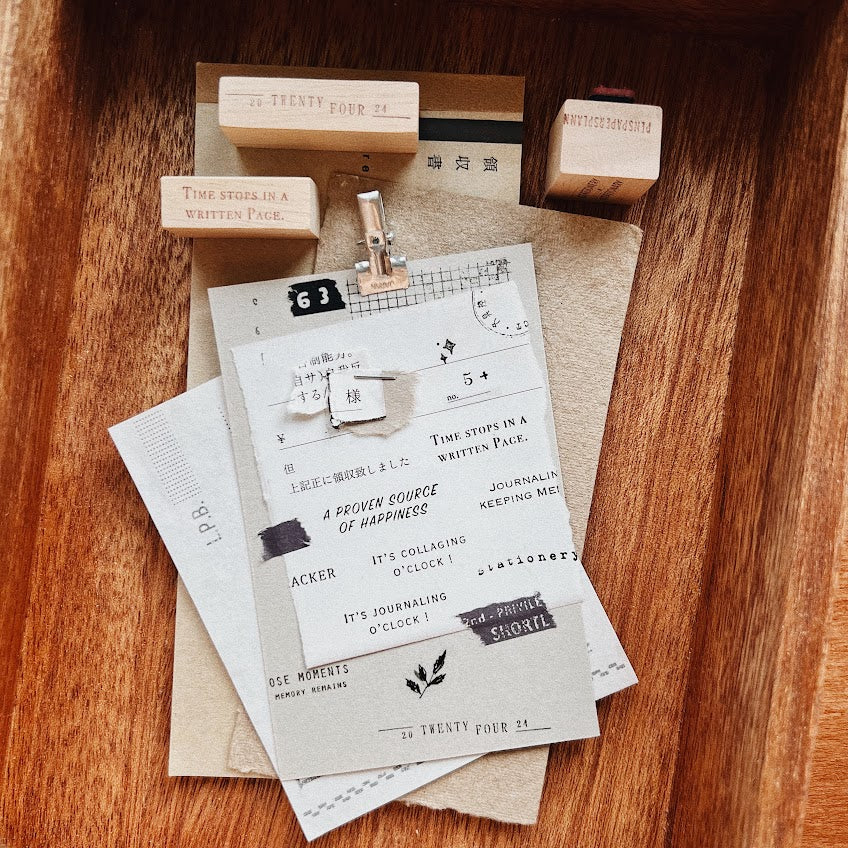 PPP Rubber Stamp Time Stops In Written Page – WRITER Stationery Store