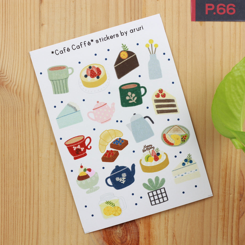ARURI Cafe Caffe Sticker Sheet – WRITER Stationery Store