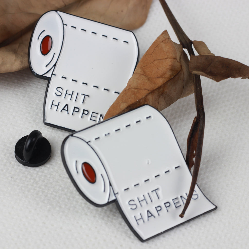 SUPA LUNA Enamel Pin Shit Happen – WRITER Stationery Store