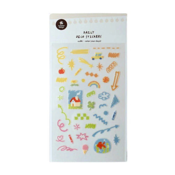 SUATELIER Daily Deco Stickers Color Your Days! – WRITER Stationery Store