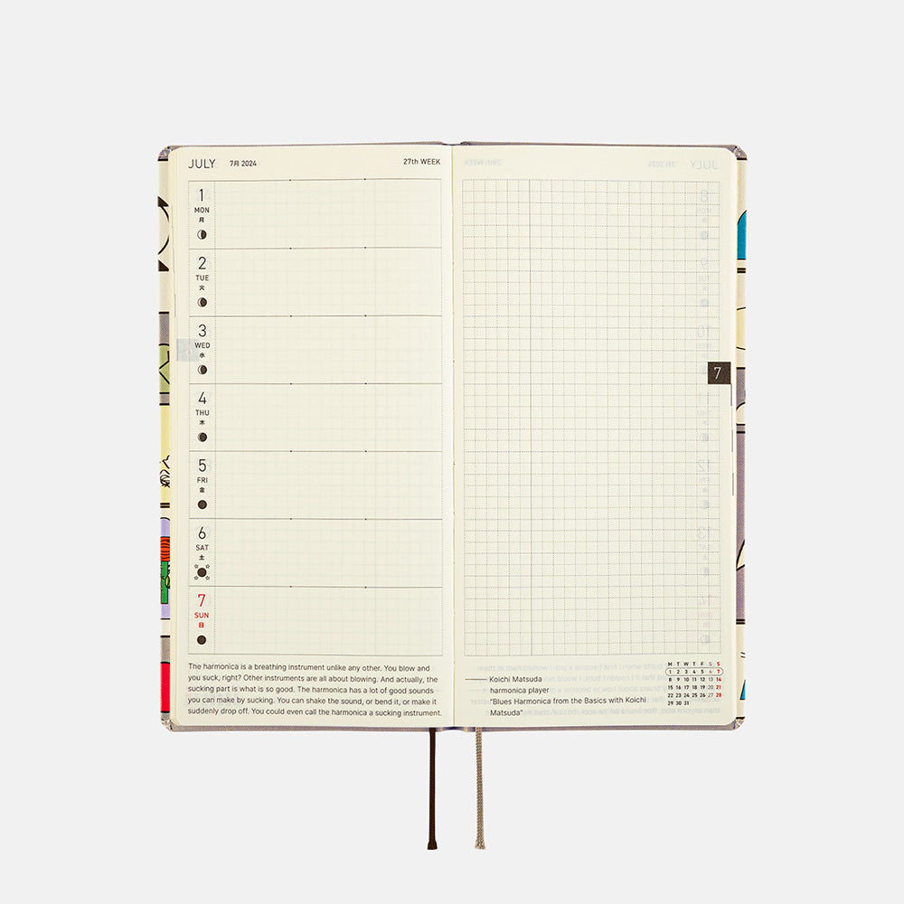 HOBONICHI TECHO 2024 Weeks [ENG] Tomomi (C) Nishikawa Hanabi Set ...
